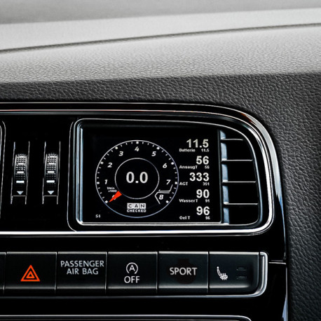 CANchecked air vent display VW Polo MK5 6C (inkl. GTI) RHD MFD32 Gen2 ...