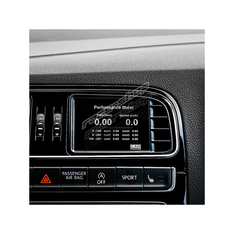 CANchecked air vent display VW Polo MK5 6C (inkl. GTI) RHD MFD32 Gen2 ...